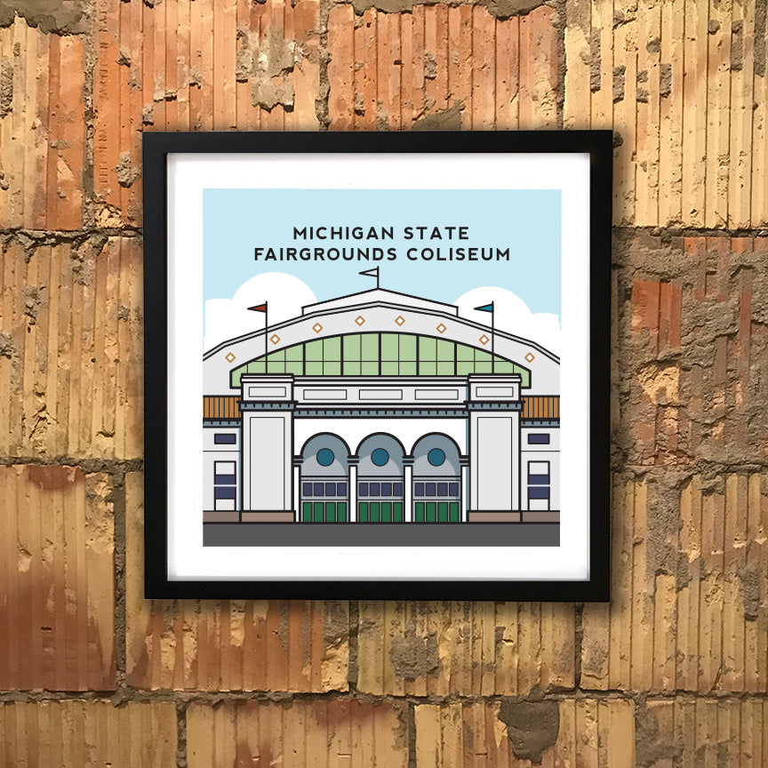 Michigan State Fairgrounds Coliseum print – Detroit GT